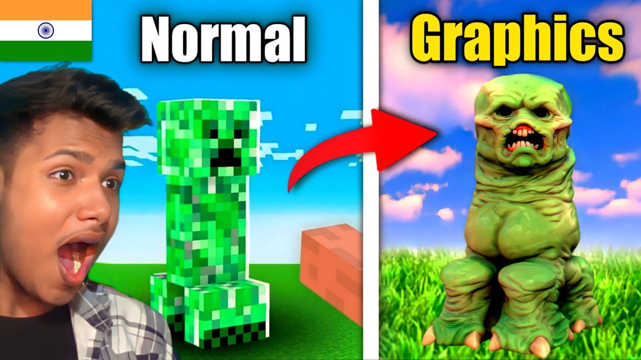 Minecraft Normal VS Ultra Realistic Graphics - YouTube