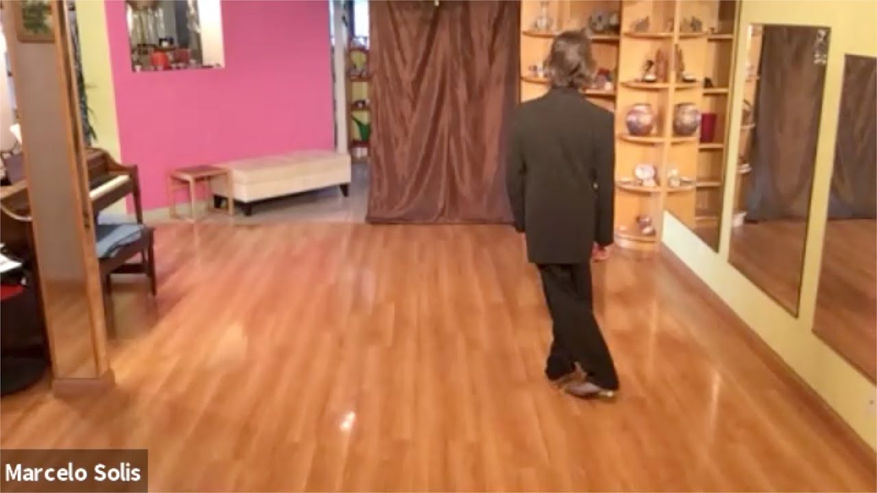 Argentine Tango class: walking exercise on "salida del cuarenta" - YouTube