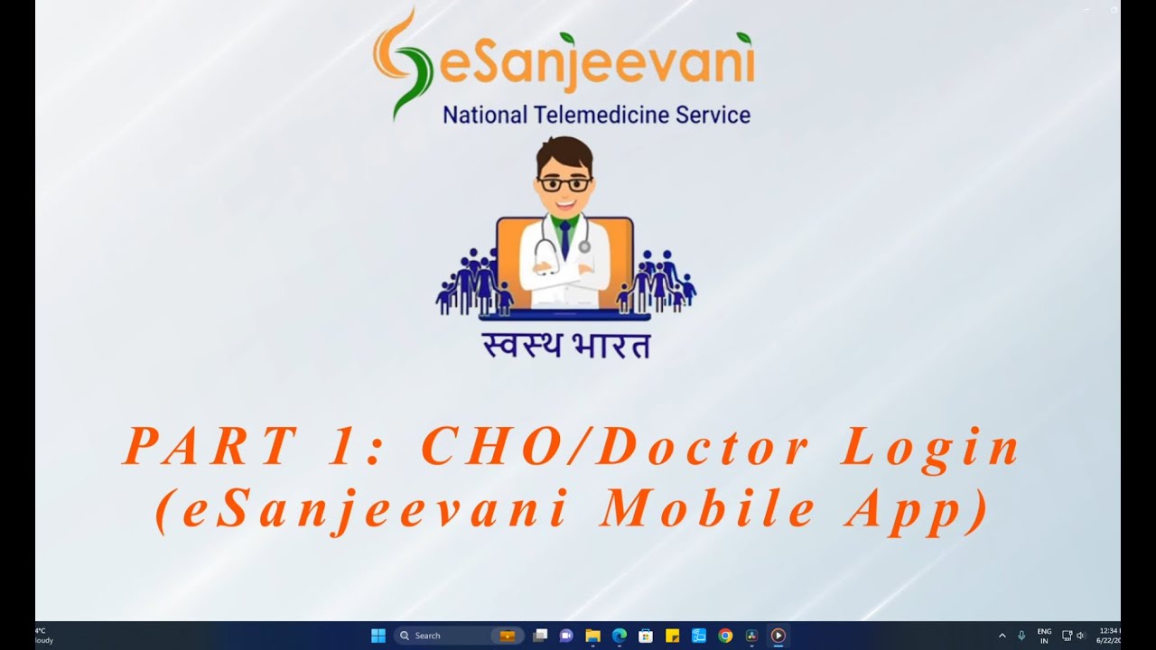 PART 1/3: CHO/Doctor Login using eSanjeevani2.0 Mobile App - YouTube