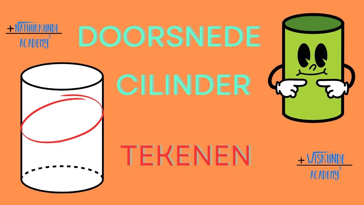 Doorsnede tekenen cilinder op ware grootte - YouTube