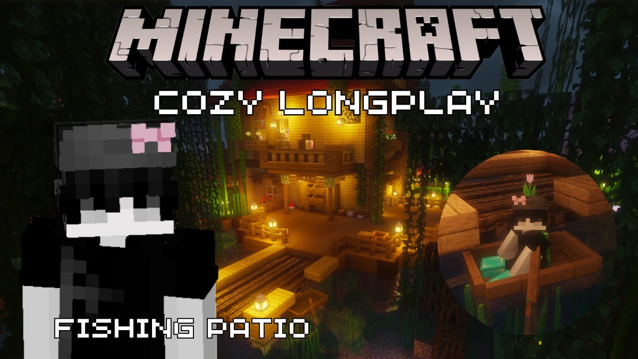 Cozy Minecraft Longplay: Fishing Patio | Relaxing No Commentary Build ...