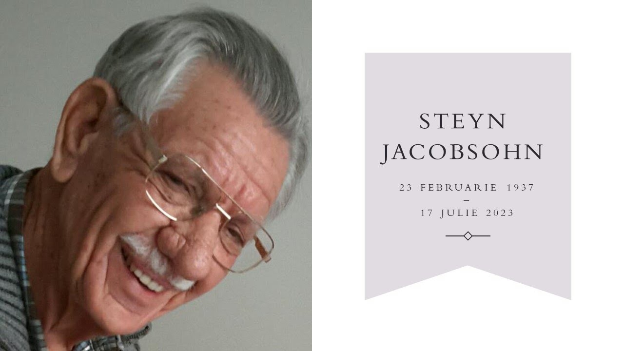 Steyn Jacobsohn dankseggingsdiens - 21 Julie 2023 - YouTube