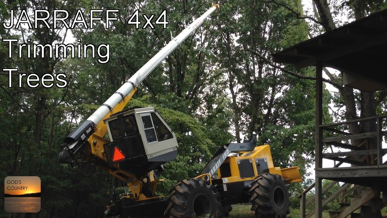 75' Pole Saw! - Jarraff 4x4 Trimming Power Line Trees - YouTube