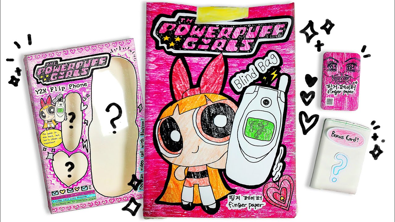 [🍀paperdiy] Powerpuff Girls Meets Y2K – Flip Phone Blind Bag Mystery ...