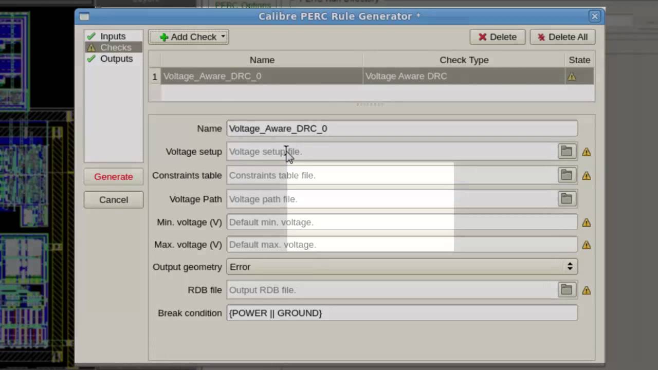 How to Check for Voltage Aware DRC Using Calibre® PERC™ High-Level ...