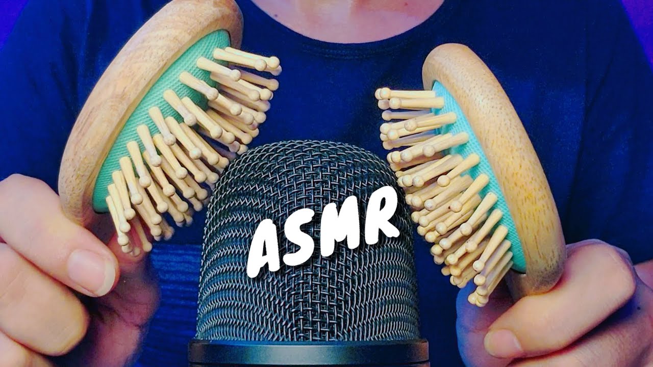 ASMR - Scratching Microphone With Bamboo Comb Hair Brush - YouTube