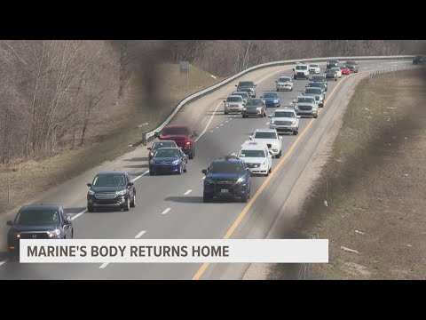Body of Marine Captain Miguel Nava returns to West Michigan - YouTube