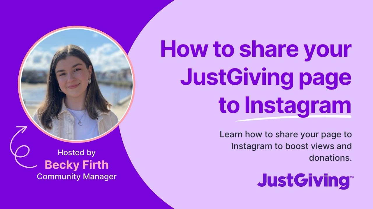 How to share your JustGiving page to Instagram - YouTube
