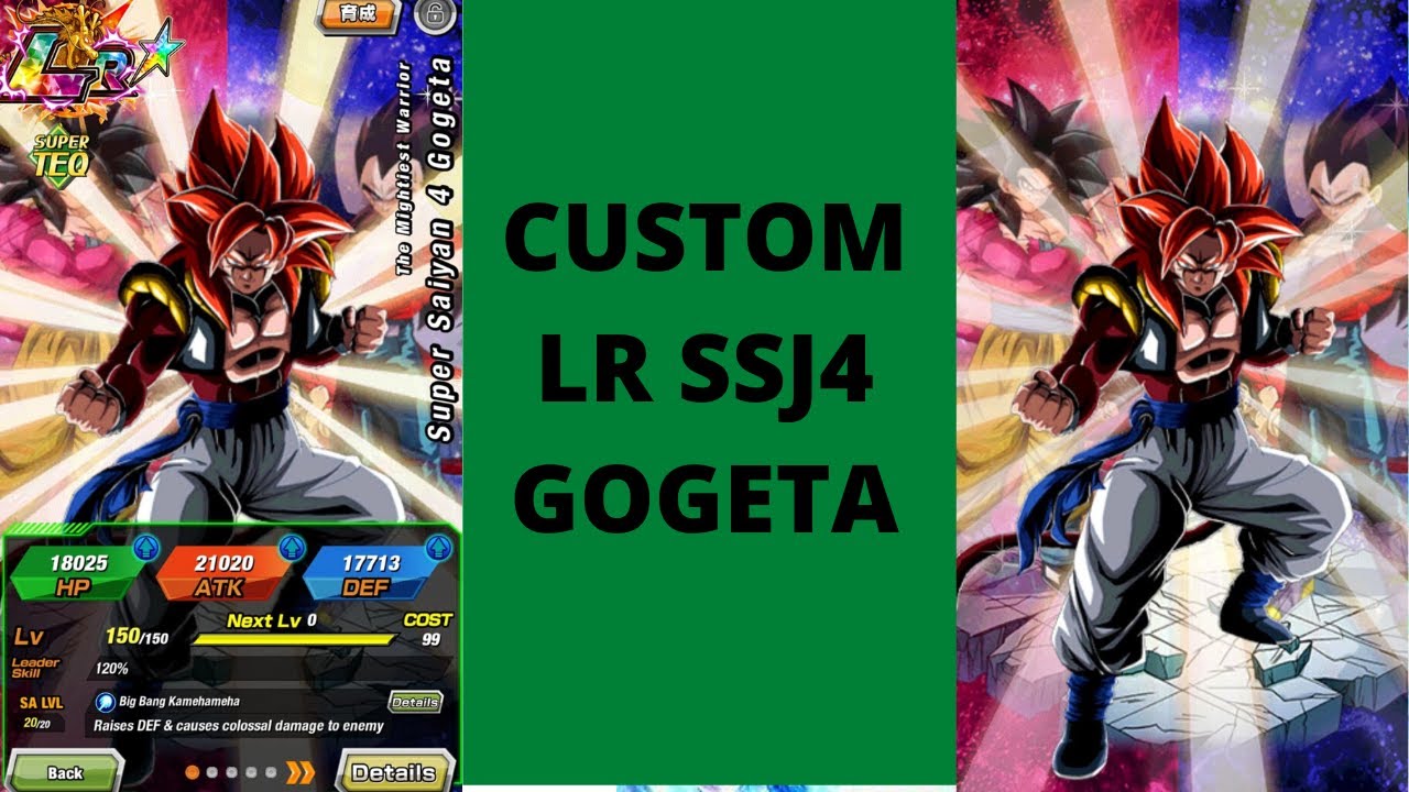 CUSTOM SSJ4 GOGETA DBZ Dokkan Battle - YouTube
