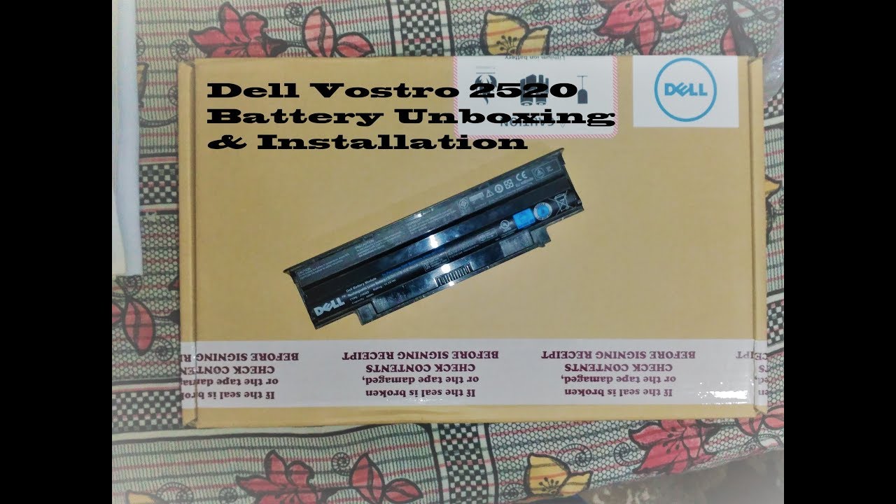 Dell Vostro 2520 Original Battery Unboxing and Installation - YouTube