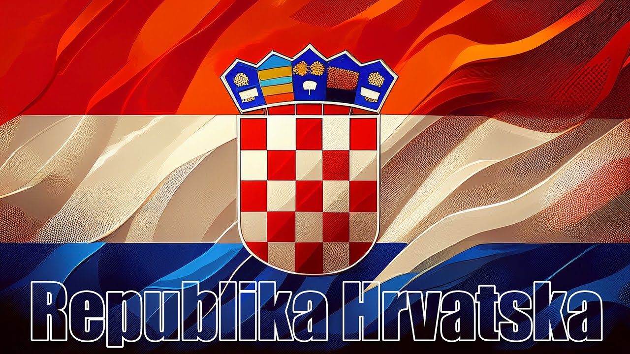 4K animacija zastave Hrvatske i državna himna | 4K Croatia Flag ...
