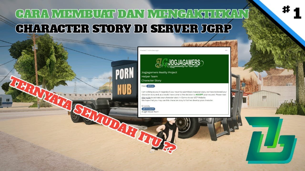 Bagaimana cara membuat character story di server JGRP?? - YouTube