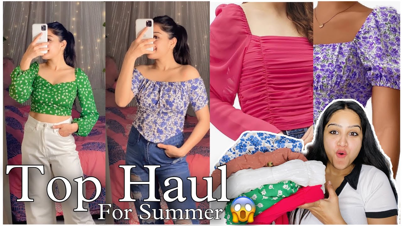 Affordable Summer tops haul || Top haul under ₹500/- || Crop top ...