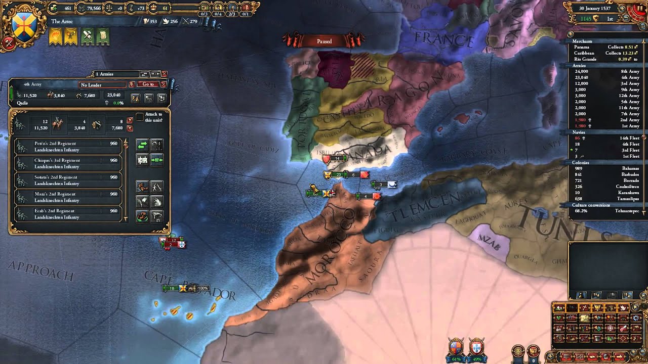 Europa Universalis IV - Colonial Aztec - Colonial Powerhouse! (Part 11 ...