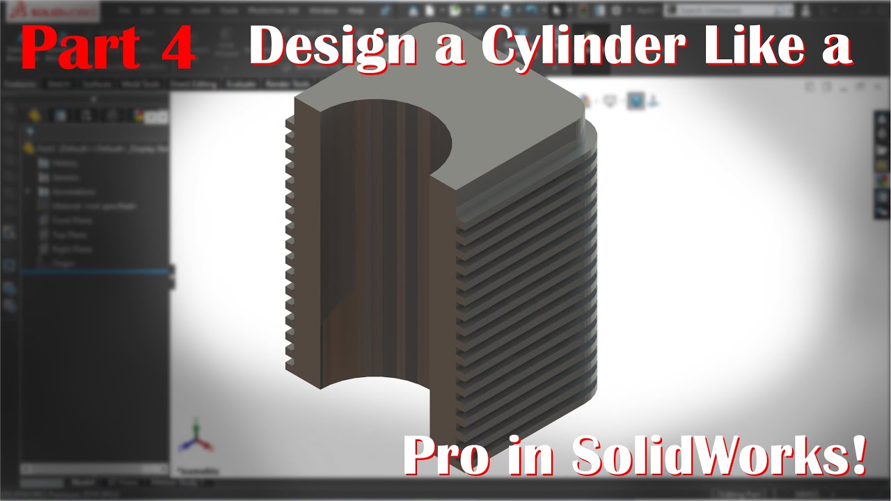 SolidWorks Tutorial: How to Design a Cylinder (Beginner-Friendly, Step ...