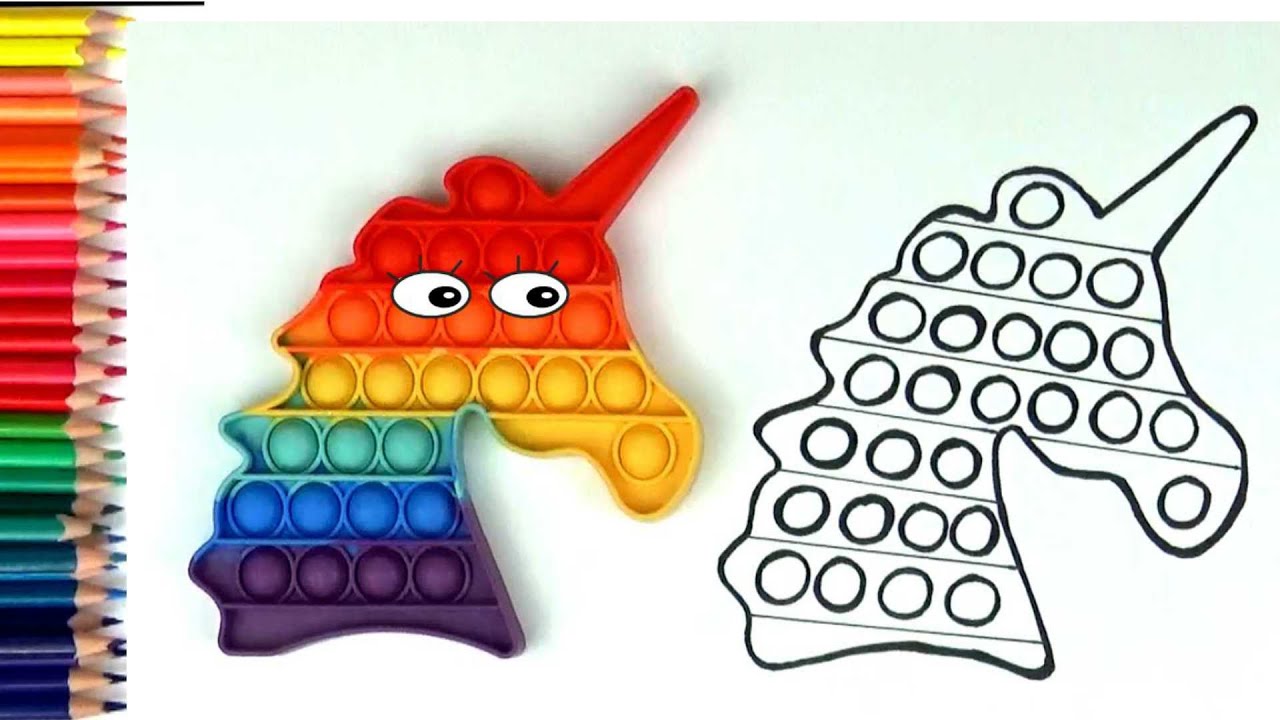 How to Draw a Pop It| Unicorn | Pop The Bubbles | Super Simple Easy ...