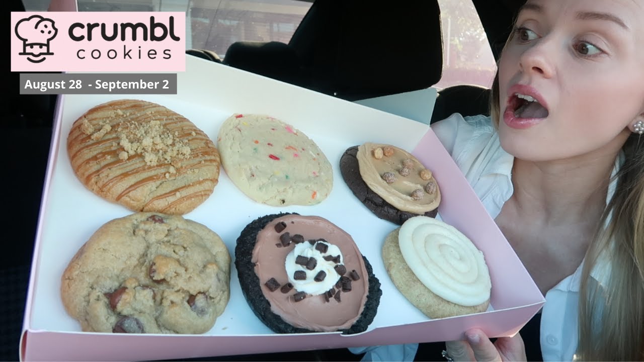 trying CRUMBL COOKIES snickerdoodle cupcake, chocolate peanut butter ...