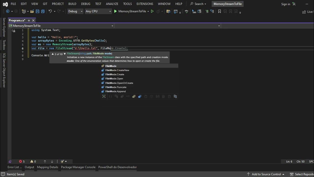 Memorystream To File C Youtube