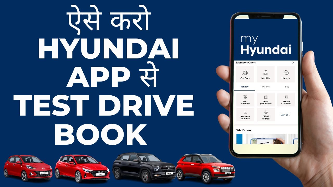 How to Book Online Test Drive in my Hyundai App | Hyundai Online Test ...
