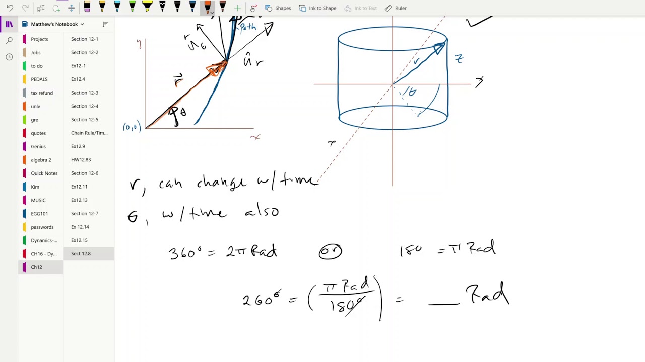 Section 12.8: Cylindrical Coordinates for Motion Analysis - Engineering ...