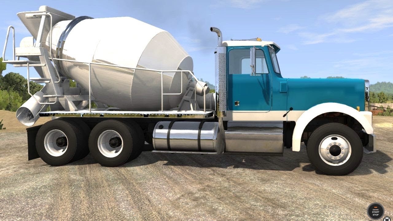 BeamNG Drive - Concrete Mixer Truck Off Road - YouTube
