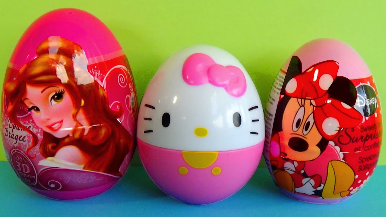 Disney PRINCESS egg surprise HELLO KITTY surprise egg Disney Minnie egg ...