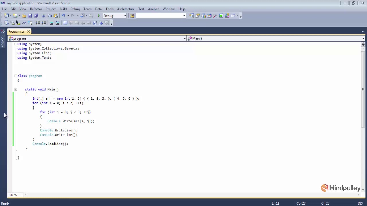 049 Accessing Value From Two Dimension Array C Language Tutorials In 5209