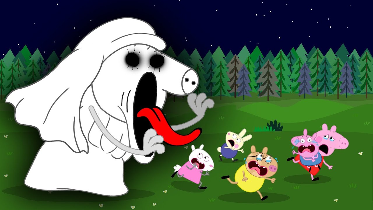 Peppa Pig turns into a ghost at school!!! Peppa Pig Sad story... Peppa ...