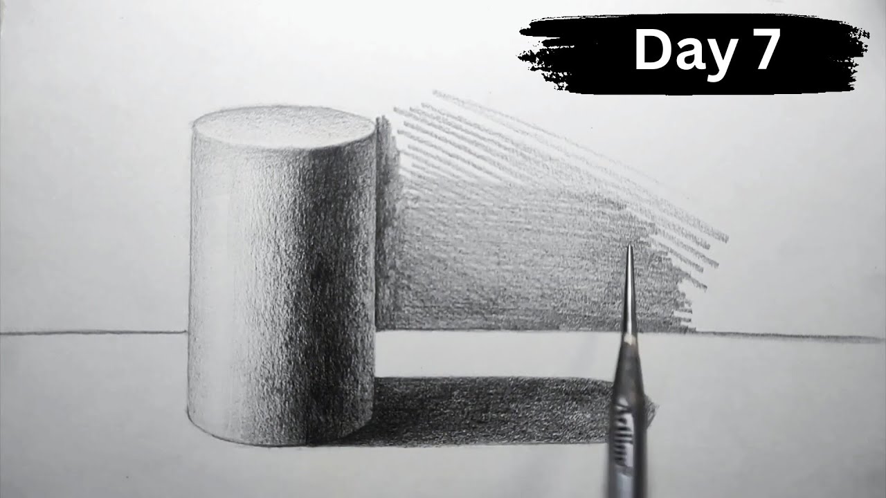 Pencil shading || drawing || day 7 || - YouTube