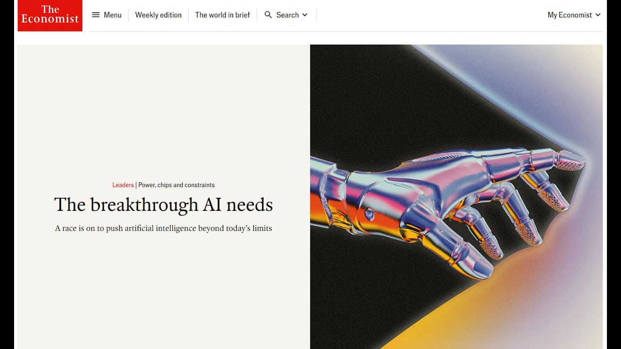 [이코노미스트 기사해설] The Breakthrough AI needs - YouTube