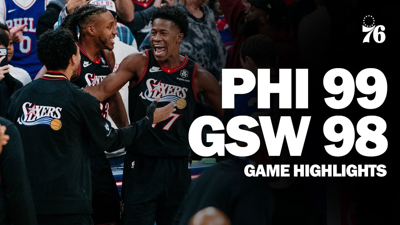 Game Highlights: Sixers Hold off Warriors in Thriller - YouTube