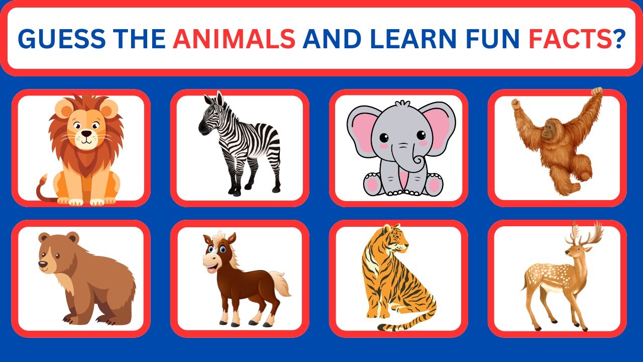 Guess the Animal by Picture - Fun and Educational Quiz for All Ages ...