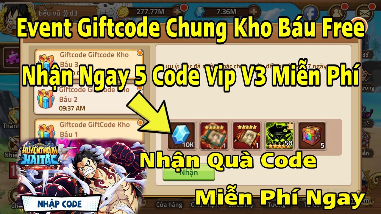 Giftcode Huyền Thoại Hải Tặc | Nhập Code Chung Hoàn Toàn Miễn Phí Mới Nhất - Hốt Ngay 4 Code Vip ...