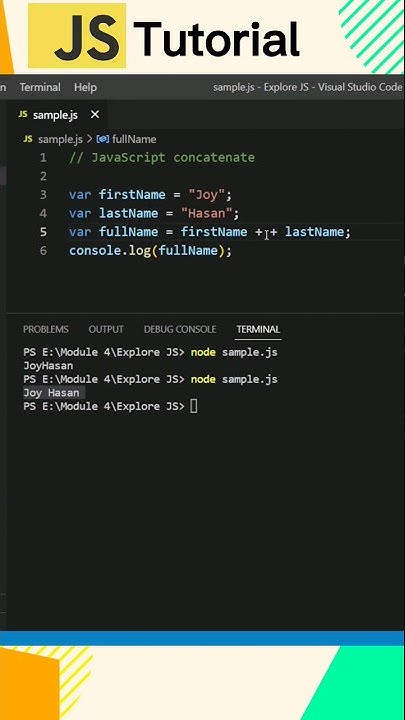 Javascript Concatenation Javascript Webdesign Shorts Youtube