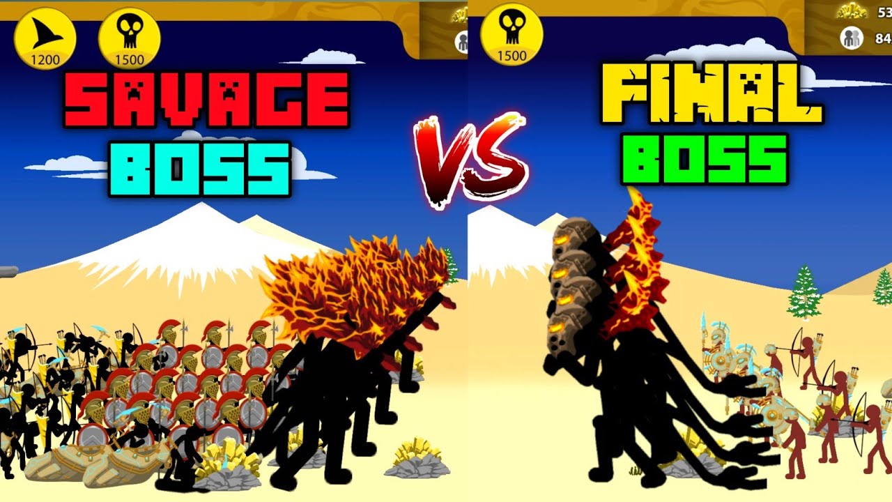 Savage Boss vs Final Boss 😱🤯 Insane Fight - stick war legacy - full ...