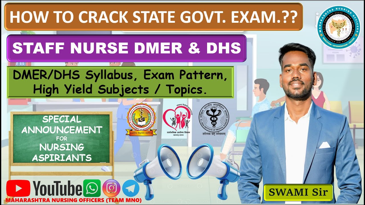 HOW TO CRACK STATE GOVT. EXAM l DMER/DHS l STAFF NURSE l Syllabus/Exam ...