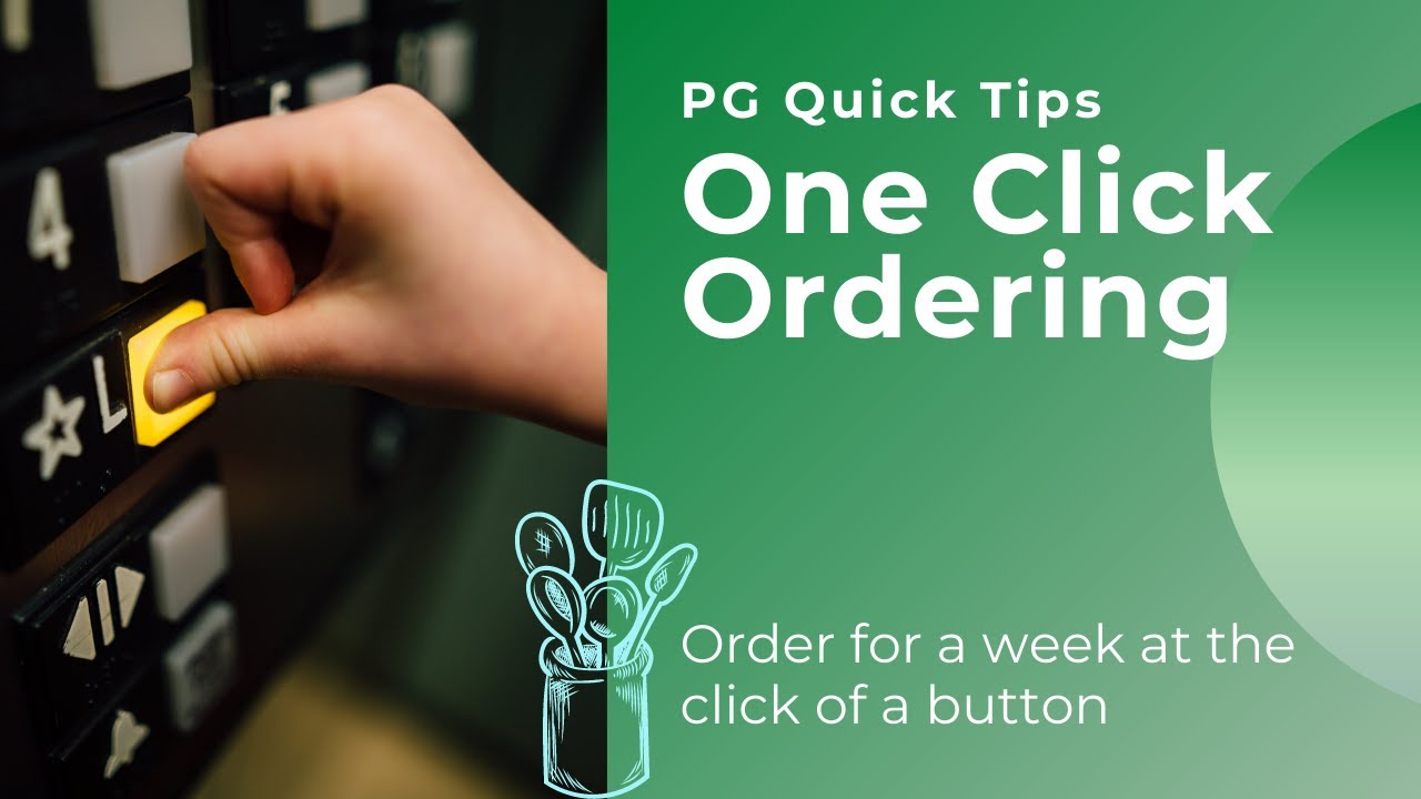 One Click Ordering | PG Quick Tips - YouTube
