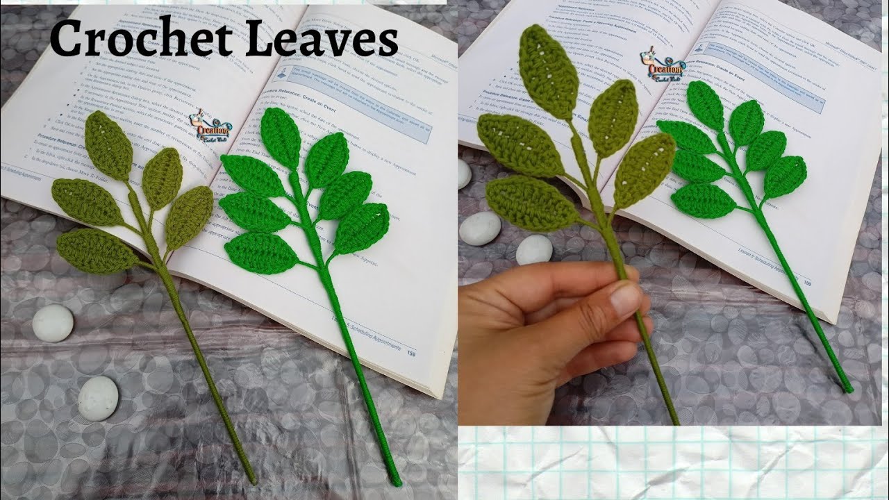 Crochet Leaves | Crochet Flowers Bouquet | Easy Tutorial - YouTube