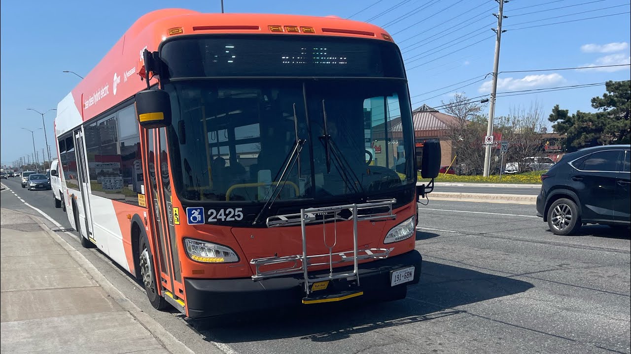 Miway Bus Ride 2425 23E Lakeshore from Hurontario Street to Long Branch ...