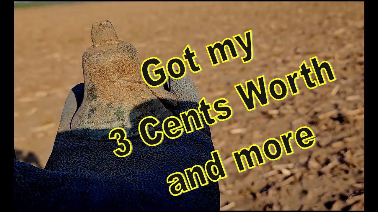 Got my 3 cents Worth Metal Detecting a former home site for relics ...