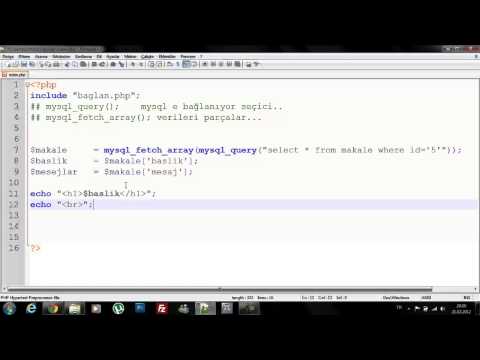 #62 MySQL Veri Çekme İşlemi