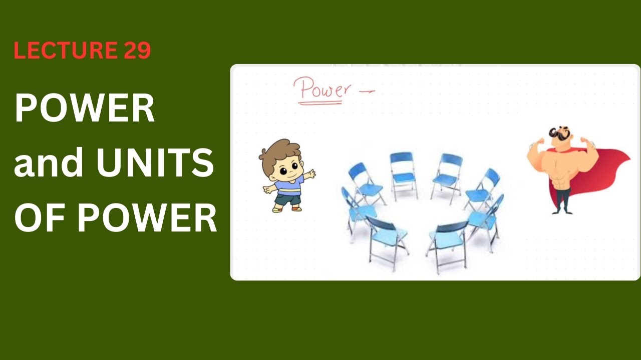 Lecture 29 - Power and units of power class IX science - YouTube