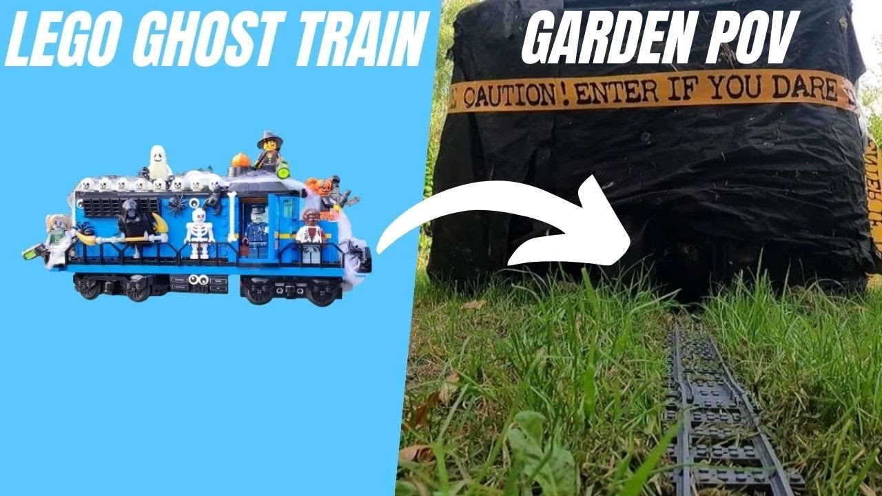 I BUILT a LEGO HALLOWEEN GHOST TRAIN in my GARDEN - YouTube