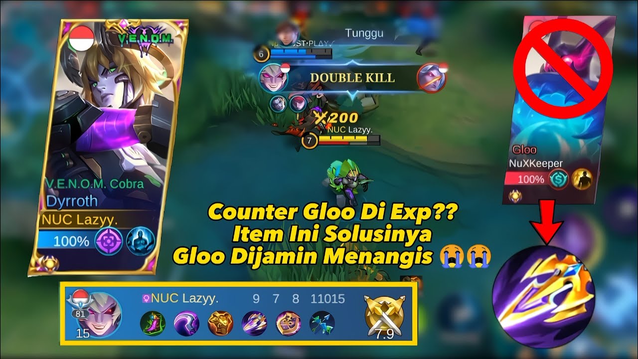 Dyrroth Adalah Counter Gloo | Pake Item Ini Dijamin Gloo Menangis Di ...