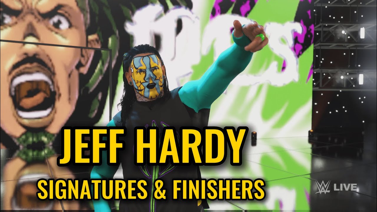 WWE 2K25 Jeff Hardy (Creation) Signature and Finisher Moves - YouTube