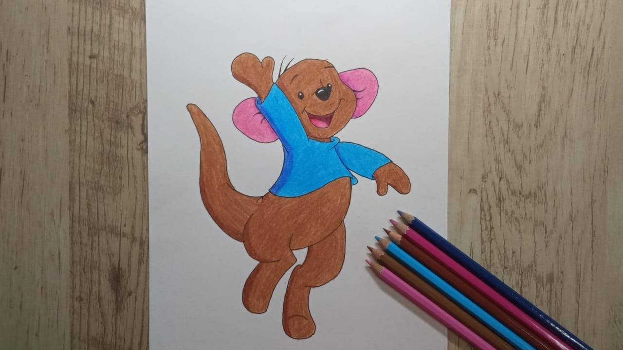 How to Draw Roo kangaroo from Walt Disney - YouTube