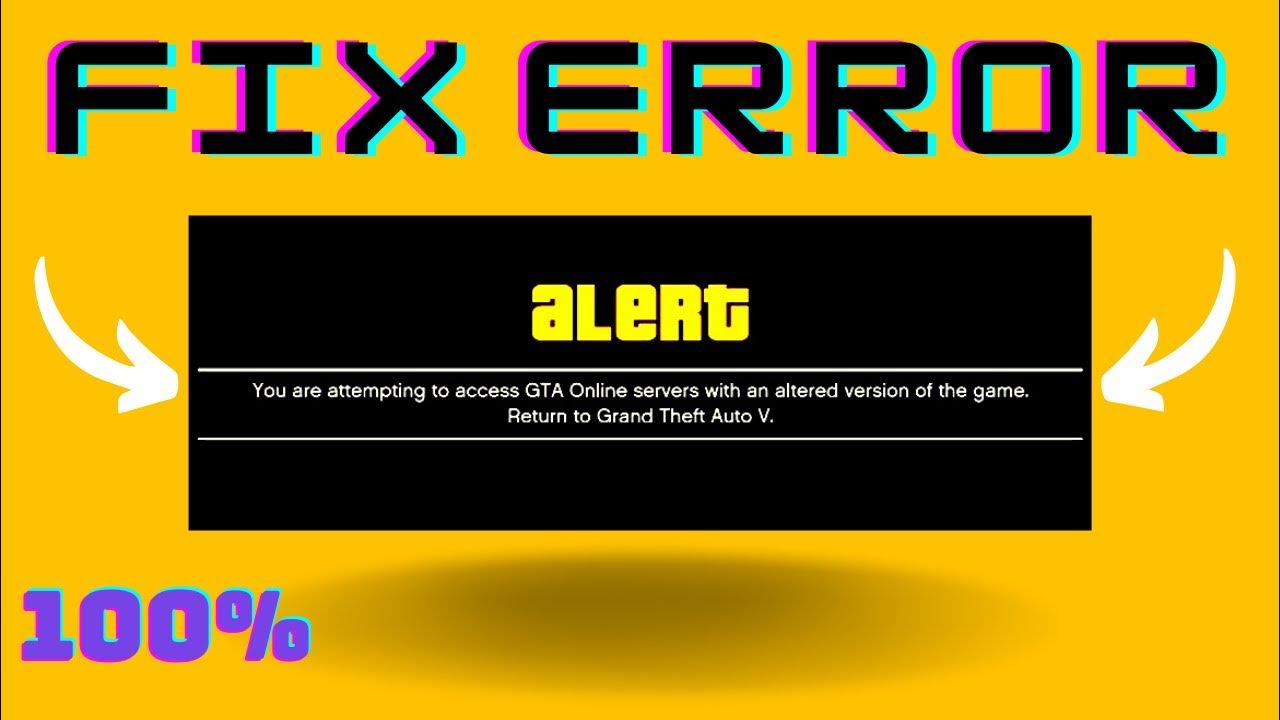 GTA 5 - How To FIX "Error" You Are Attempting to Access GTA ONLINE ...