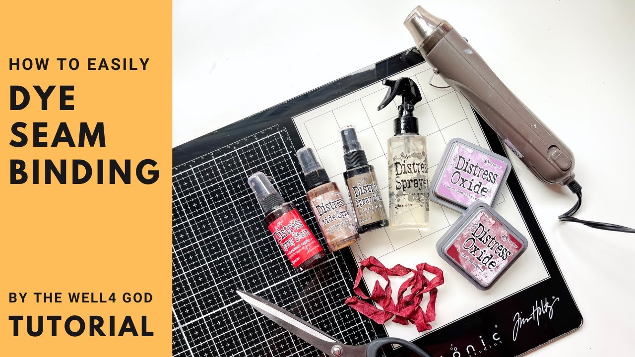 How to Dye Seam Binding || Coloring and Crinkling Seam Binding - YouTube