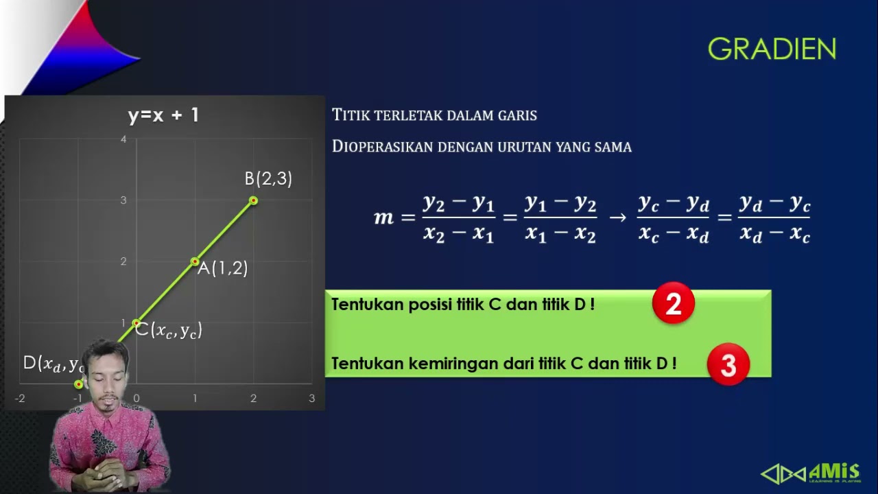 Gradien (kemiringan) dan Persamaan Garis: Bentuk umum persamaan, Garis ...