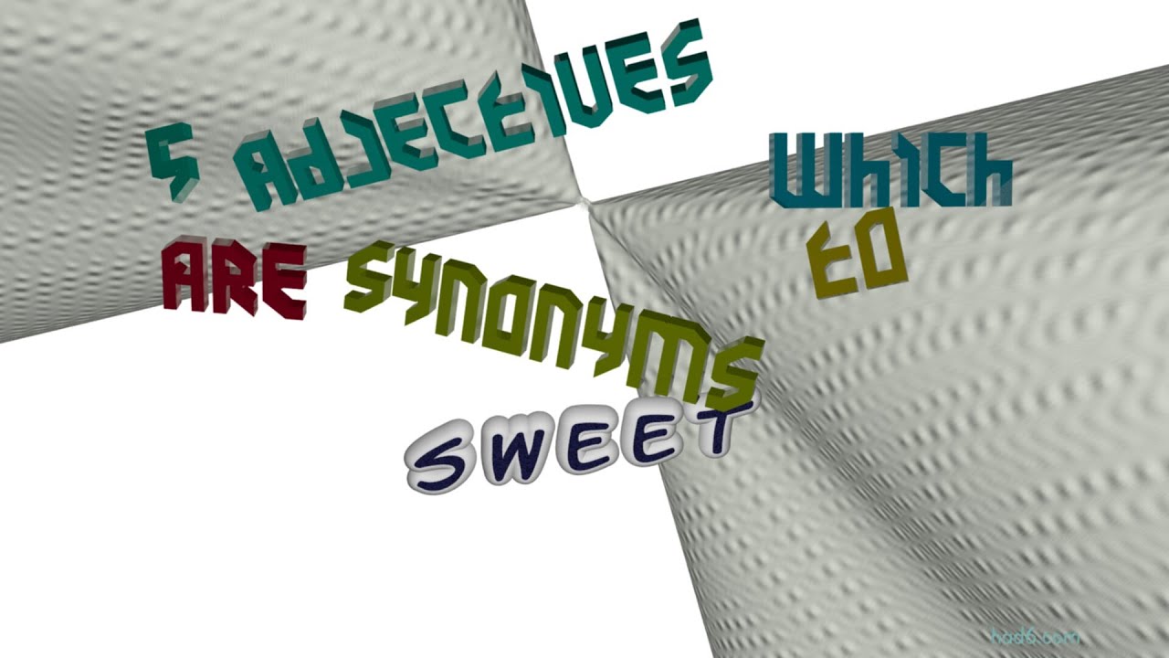 Sweet 6 Adjectives Which Mean Sweet sentence Examples YouTube